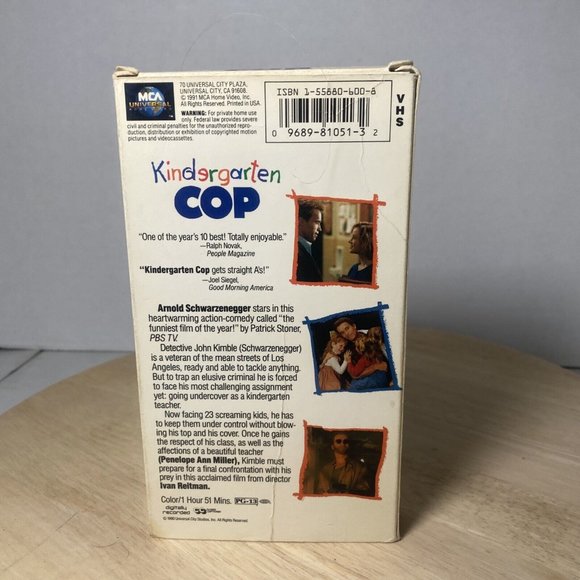 Media | Kindergarten Cop Vhs 1991 Arnold Schwarzenegger | Poshmark